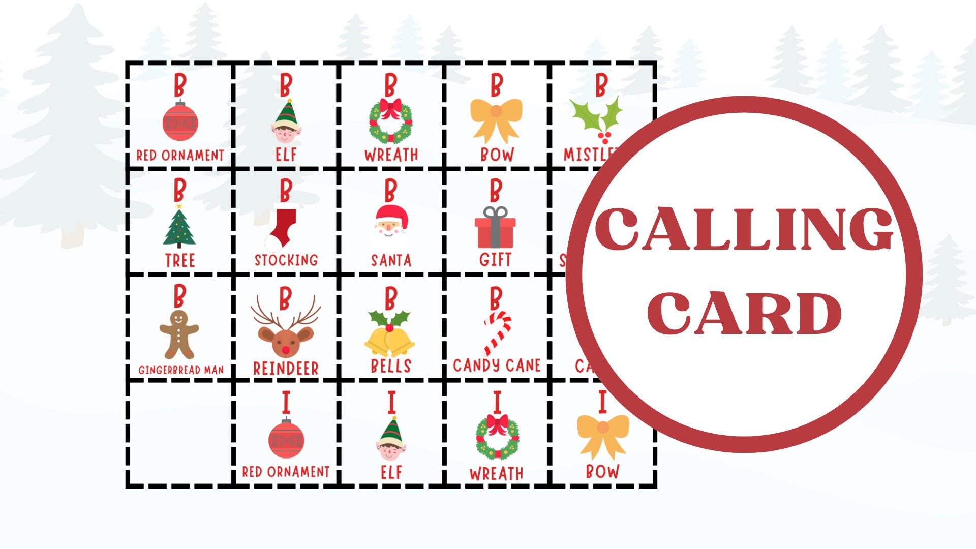 Christmas Holiday Bingo Cards, Printable Bingo, 30 Cards, Senior ...
