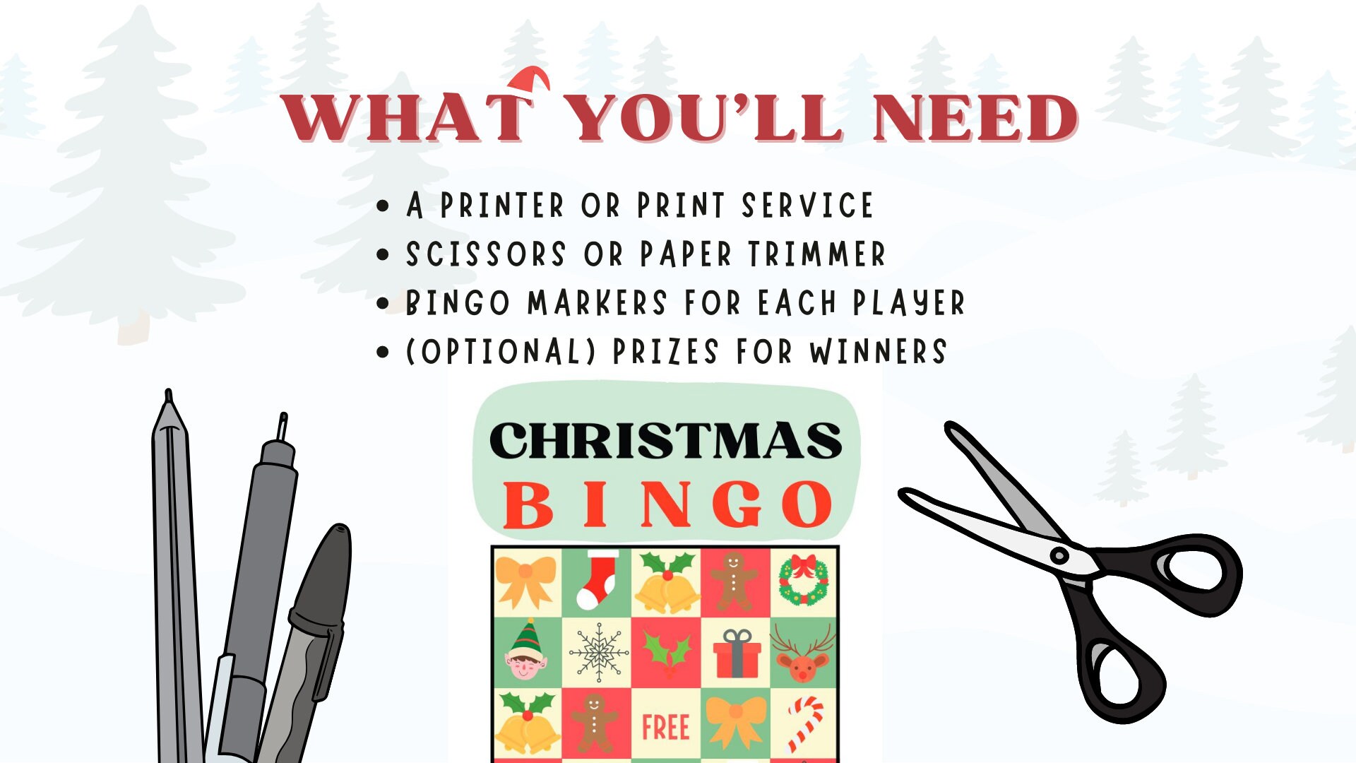 Christmas Holiday Bingo Cards, Printable Bingo, 30 Cards, Senior ...