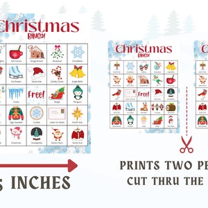 Christmas Holiday Bingo Cards, Printable Bingo, 20 Cards, Senior ...