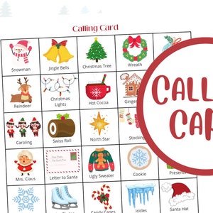 Christmas Holiday Bingo Cards, Printable Bingo, 20 Cards, Senior ...