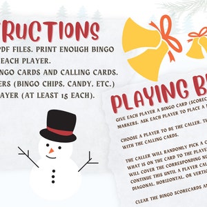 Christmas Holiday Bingo Cards, Printable Bingo, 20 Cards, Senior ...