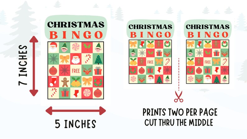 Christmas Holiday Bingo Cards, Printable Bingo, 30 Cards, Senior ...