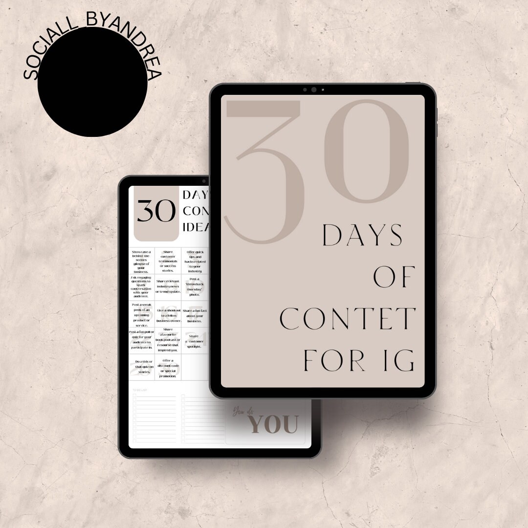 Digital Content Calendar - Etsy