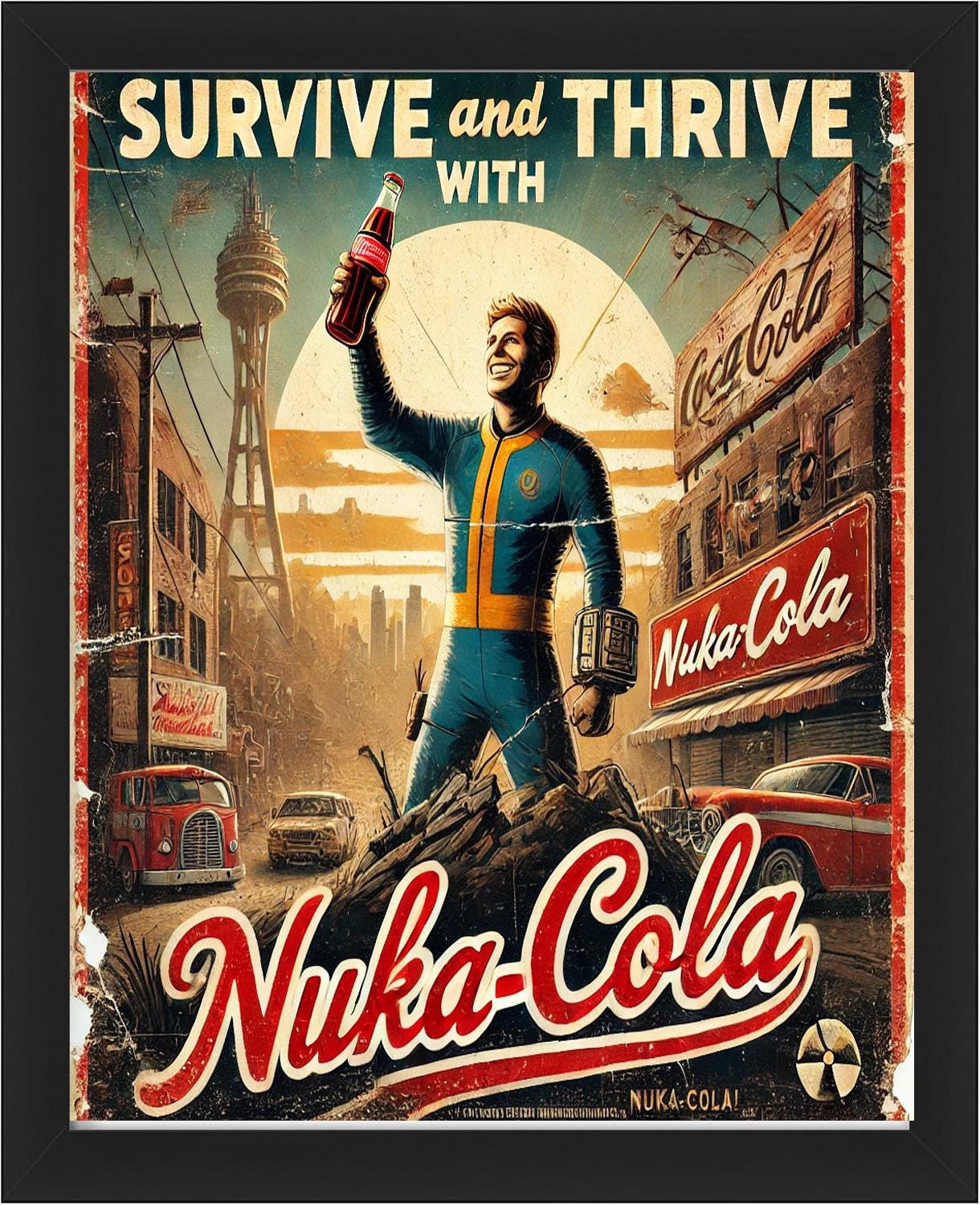 Fallout Nuka-cola Retro Wall Poster – Weathered Vintage Gaming Decor - Etsy