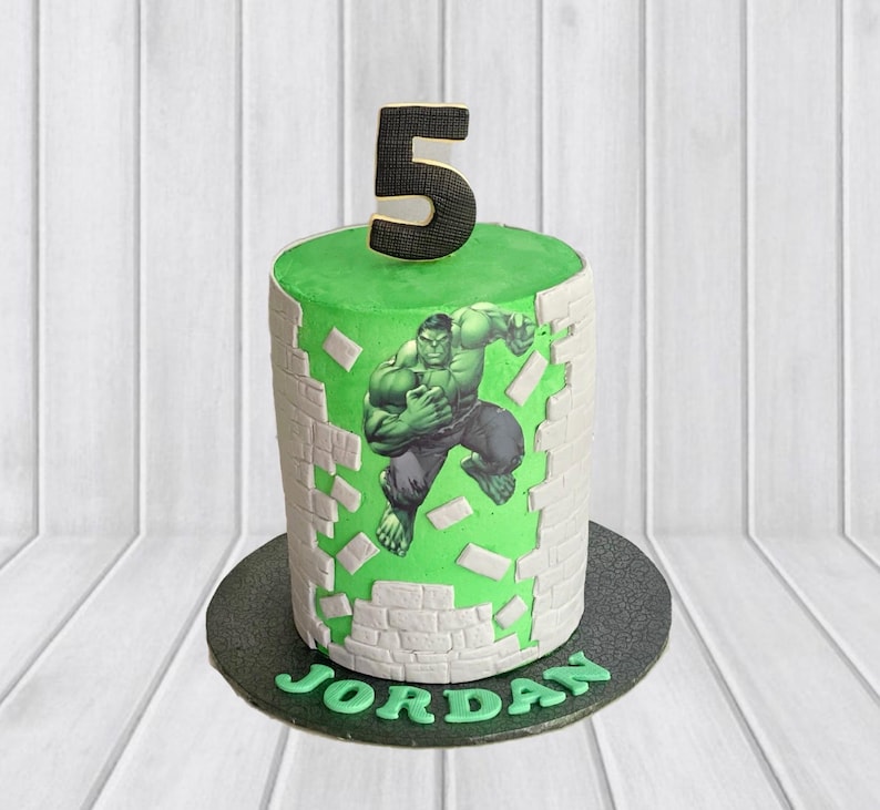 Hulk Edible Image, Cake Topper, Superhero Cake Topper, Hulk Edible ...
