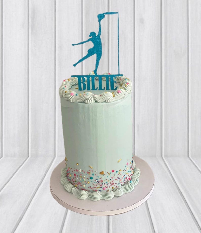 Personalised Netball Cake Topper, Glitter Cake Topper, Custom Glitter ...