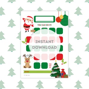 Printable Christmas Reward Chart | Christmas Sticker Chart | Kids ...