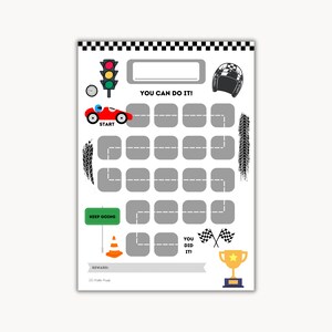 Printable Racecar Reward Chart | Racecar Sticker Chart | Kids Reward ...