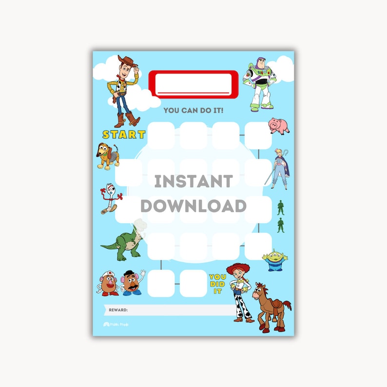 Printable Toy Story Reward Chart | Toy Story Sticker Chart | Kids ...