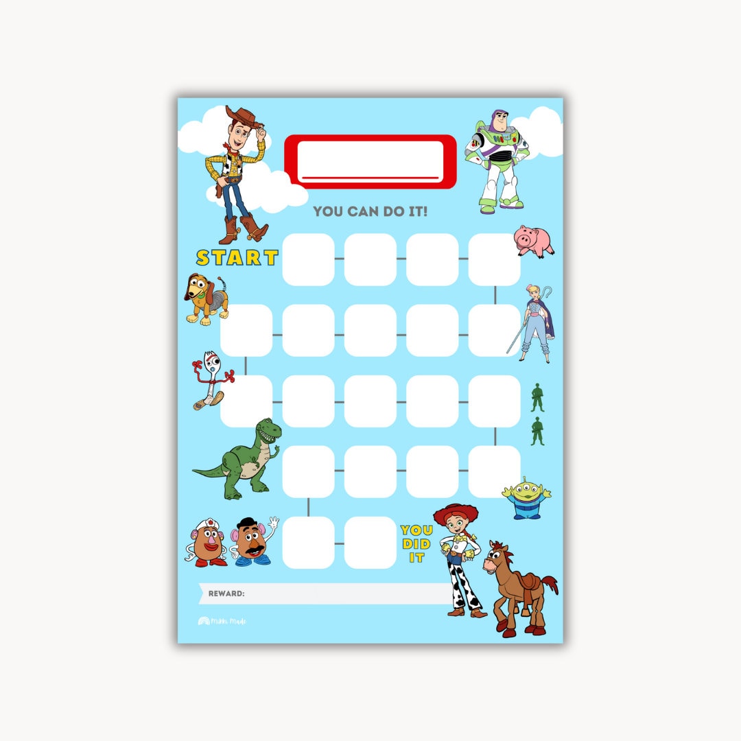 Printable Toy Story Reward Chart | Toy Story Sticker Chart | Kids ...