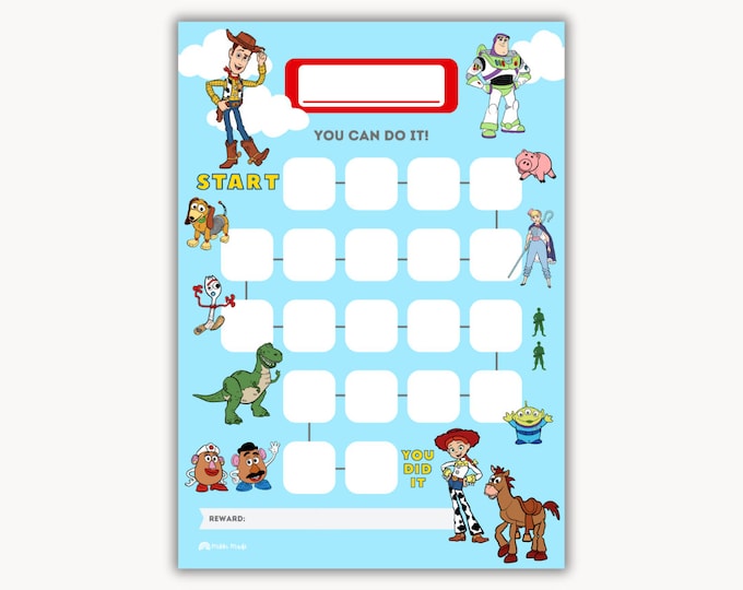 Editable Potty Training Rewards Chart | Potty Training Printables | TOY ...