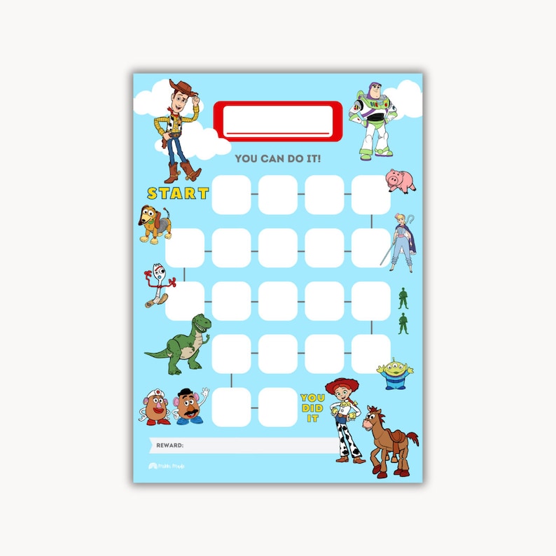 Printable Toy Story Reward Chart | Toy Story Sticker Chart | Kids ...