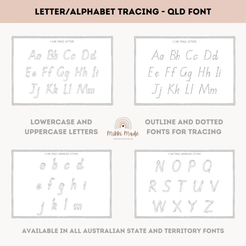 Letter Tracing | Queensland State Font | Alphabet Tracing | Printable ...