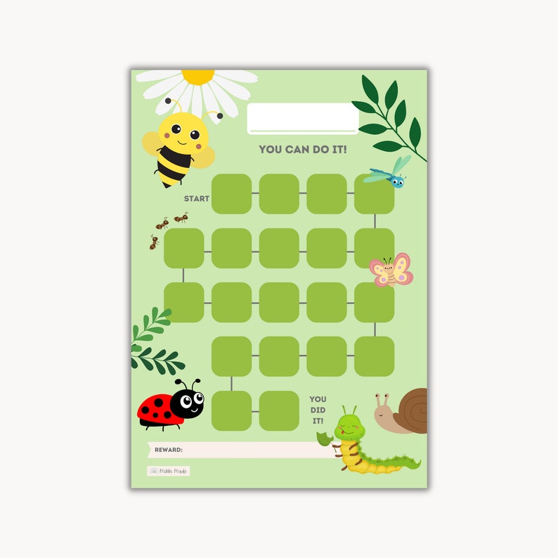 Printable Cute Critters Reward Chart | Cute Critters Sticker Chart ...