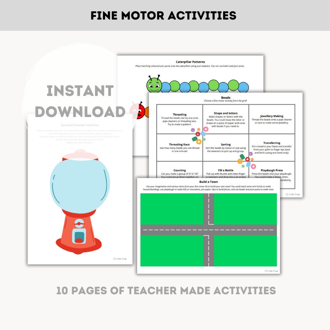Fine Motor Activities | Fine Motor Practice | Pre-writing | Printable ...