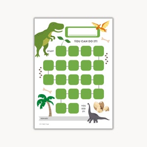 Printable Dinosaur Reward Chart | Dinosaur Sticker Chart | Kids Reward ...