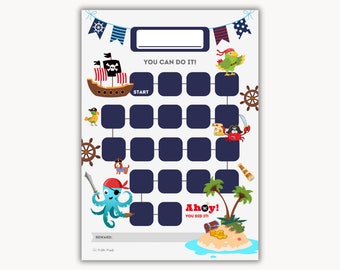 Pirate Reward Chart | Printable Pirate Behaviour Chart | Kids Chore ...