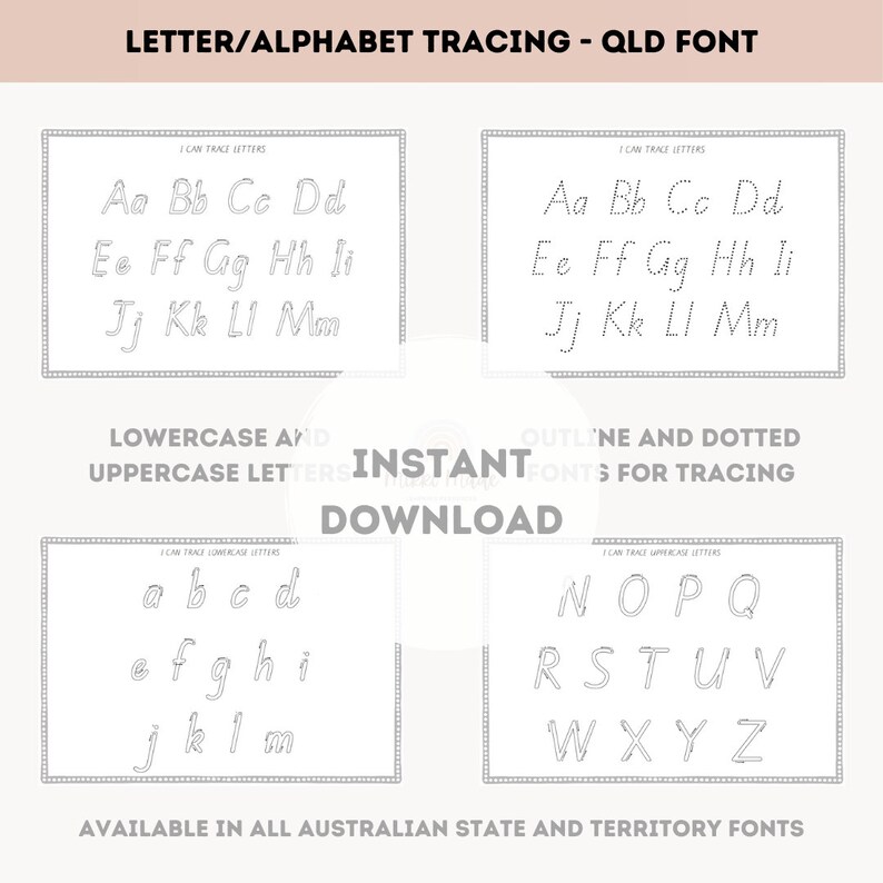 Letter Tracing | Queensland State Font | Alphabet Tracing | Printable ...