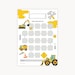 Printable Construction Reward Chart | Construction Sticker Chart | Kids ...