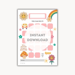 Printable Groovy Reward Chart | Groovy Sticker Chart | Kids Reward ...