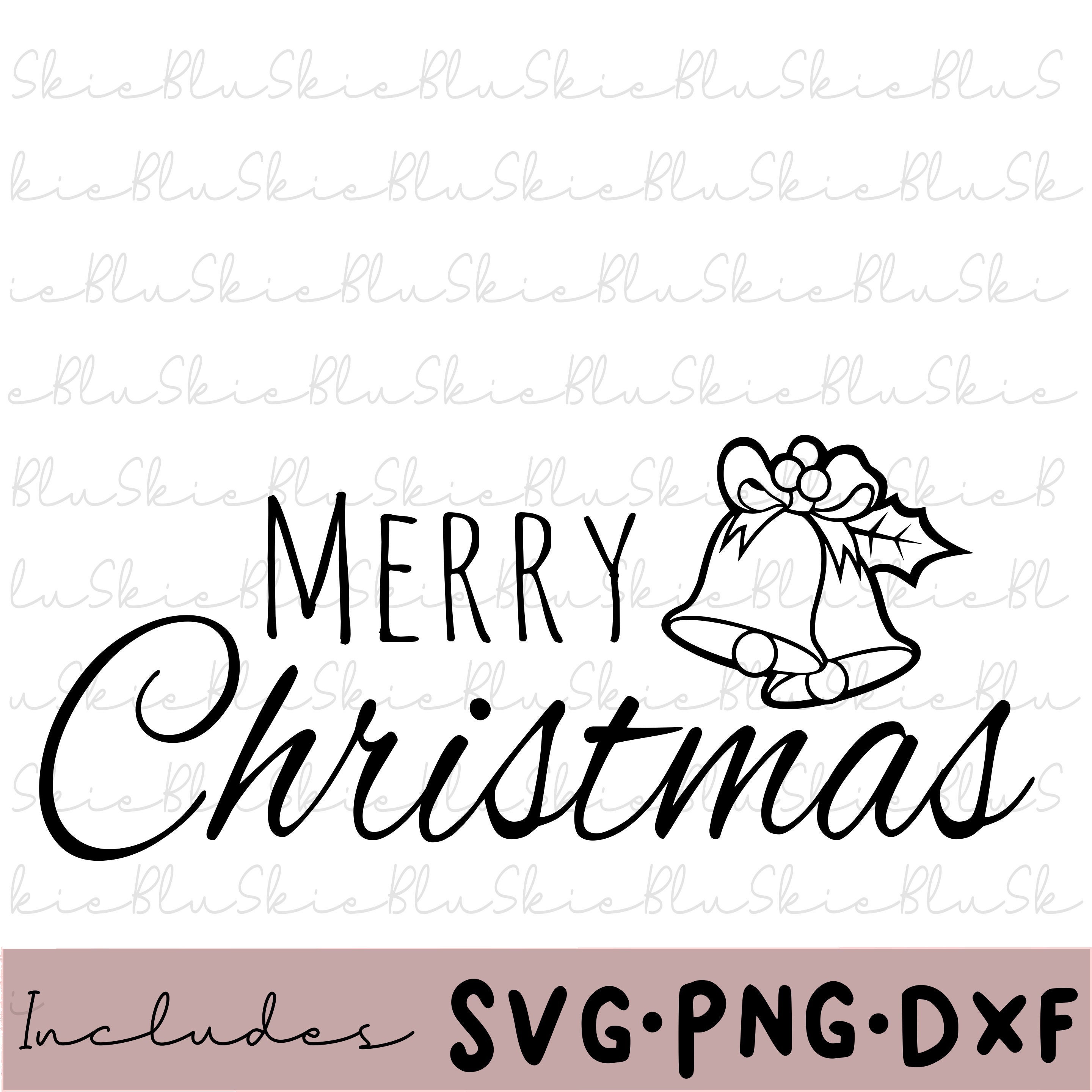 Merry Christmas Digital Download. Including SVG, PNG & DXF Files. - Etsy
