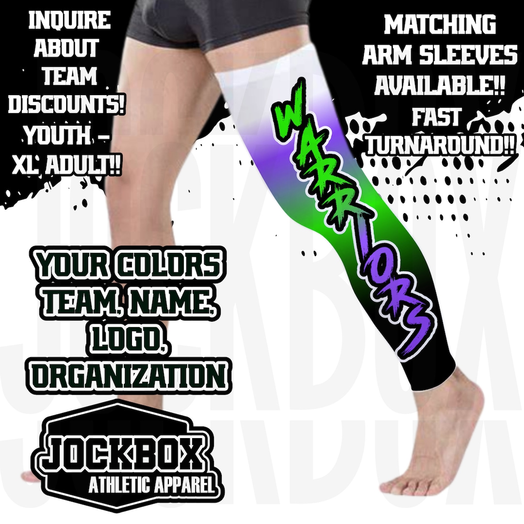 Custom Leg Sleeves Compression Track Basketball Football Volleyball ...