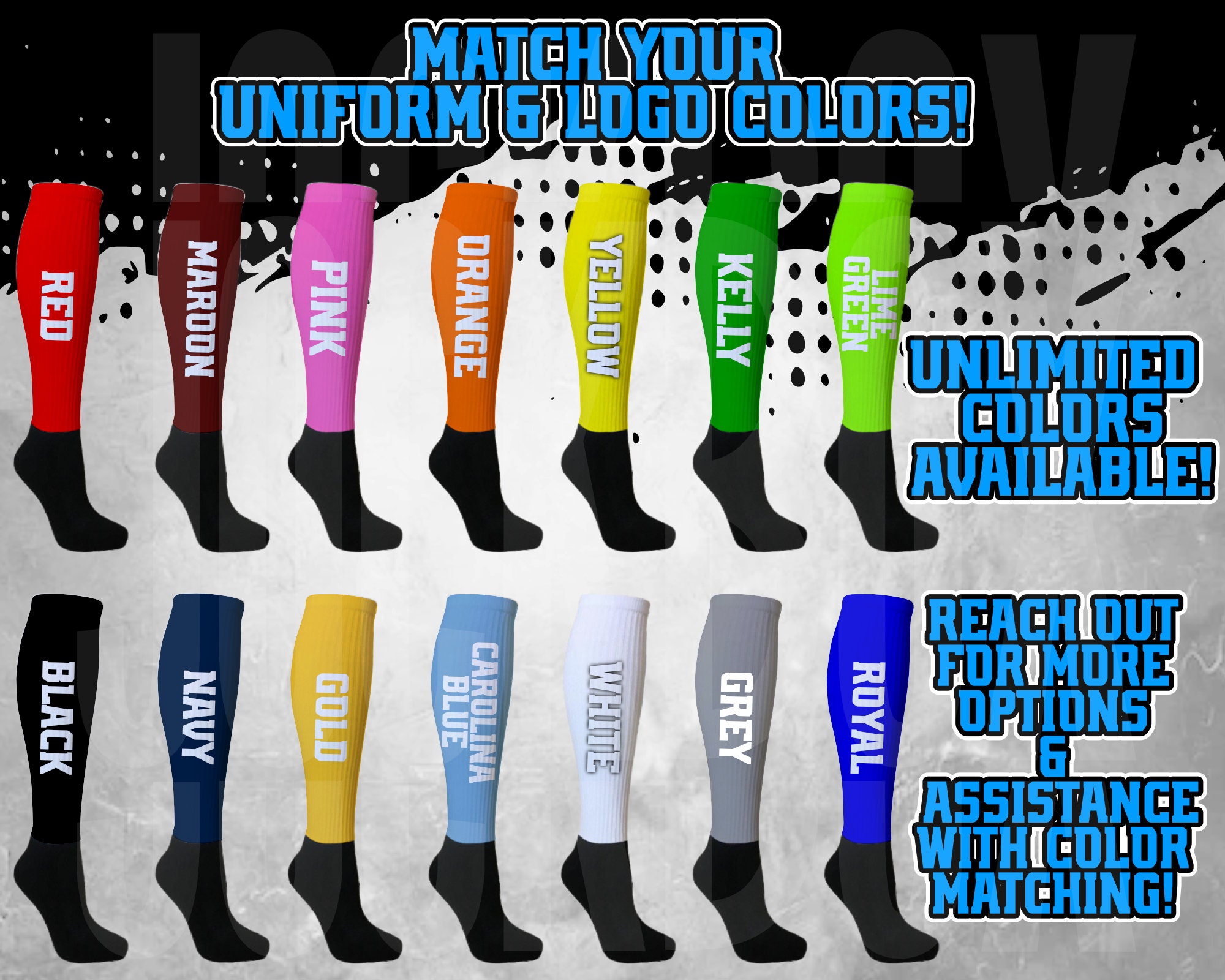 Custom Athletic Crew Socks Personalized Compression Sports Volleyball ...