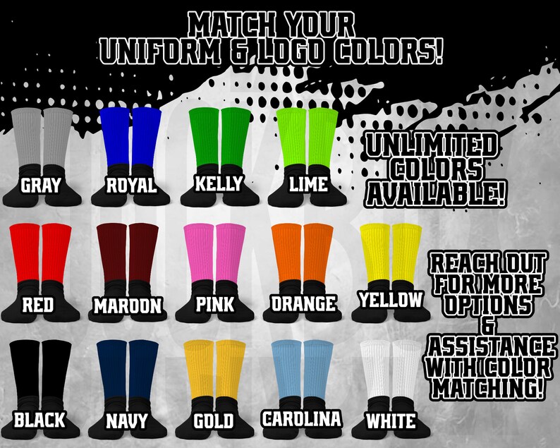 TOA Team Custom Basketball Crew Socks Athletic Personalized - Etsy