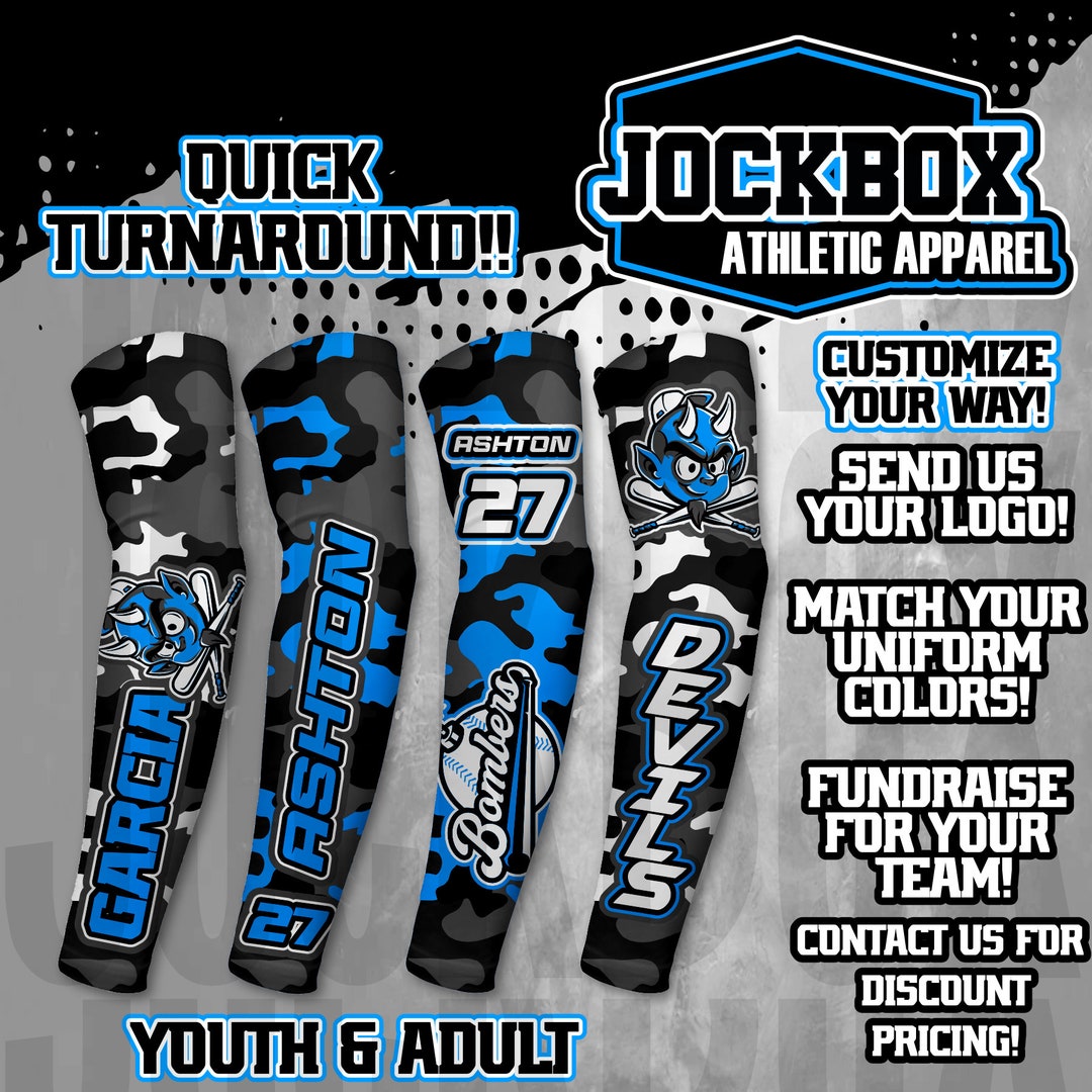 Camouflage Athletic Arm Sleeve Custom Baseball Softball Basketball ...