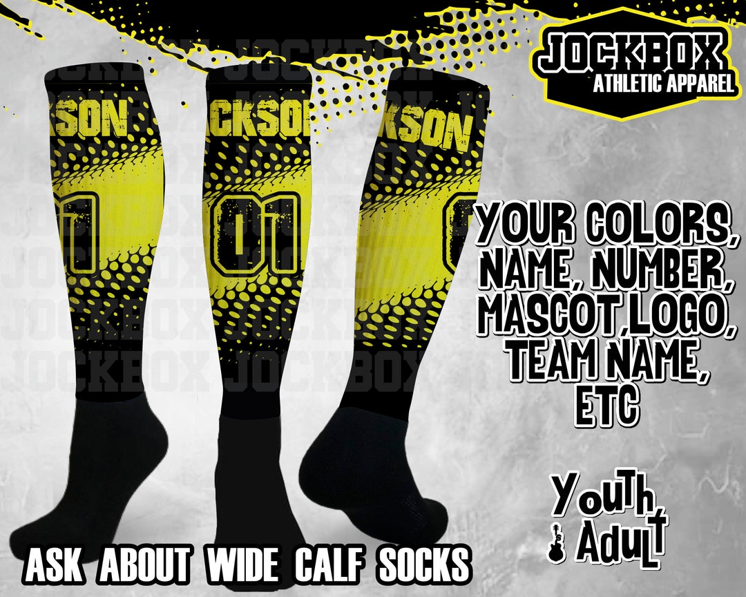 Custom Athletic Knee High Socks Personalized Compression Sports Team ...
