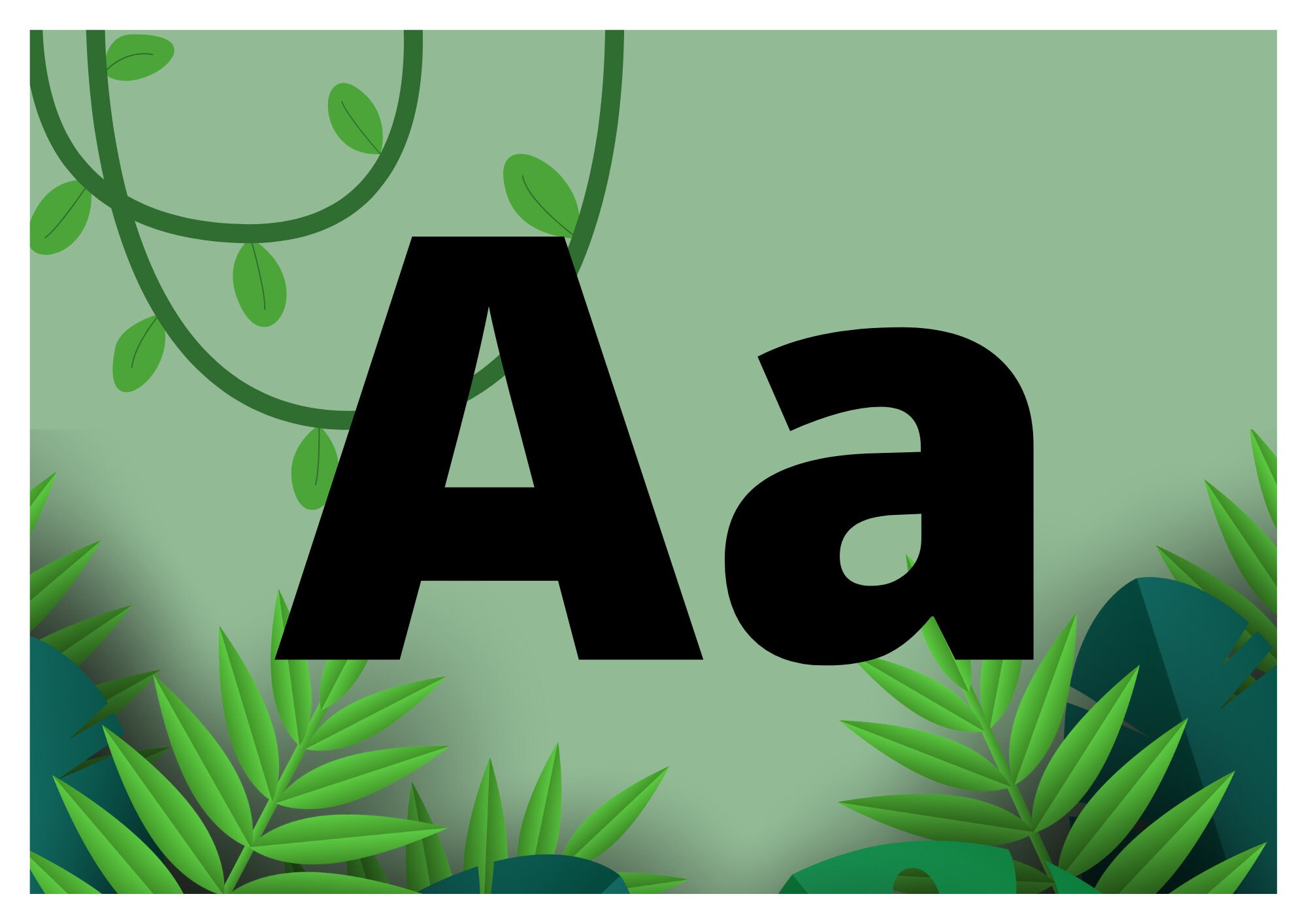 Jungle Alphabet Printable - Etsy