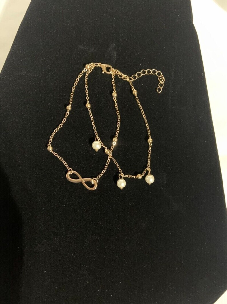 Double Layer Bohemia Infinity Shaped Dangling Ankle Bracelet Foot Chain Anklet - Etsy