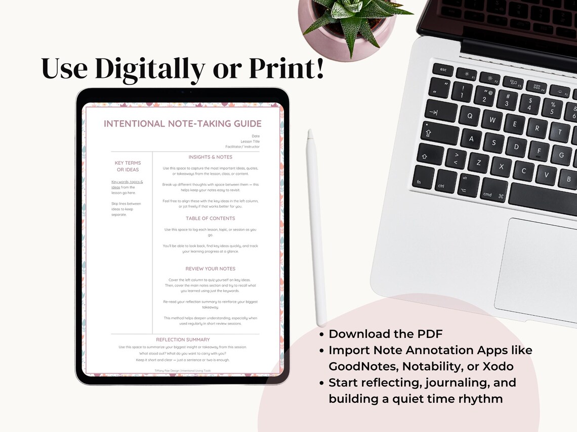 Cornell Notes Printable Journal, Guided Note-taking (PDF) - Etsy
