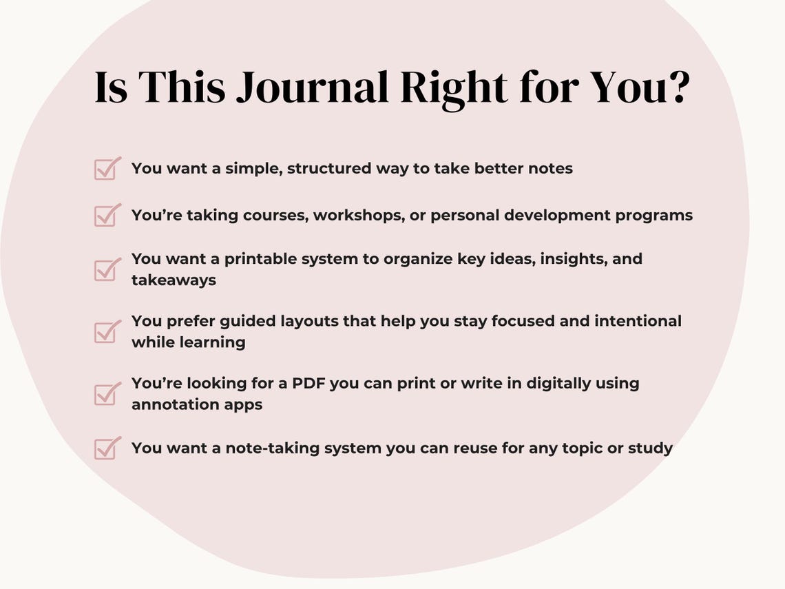 Cornell Notes Printable Journal, Guided Note-taking (PDF) - Etsy