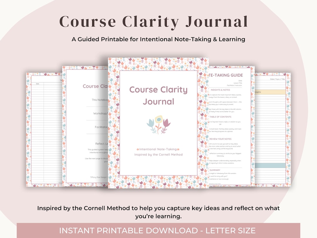 Cornell Notes Printable Journal, Guided Note-taking (PDF) - Etsy