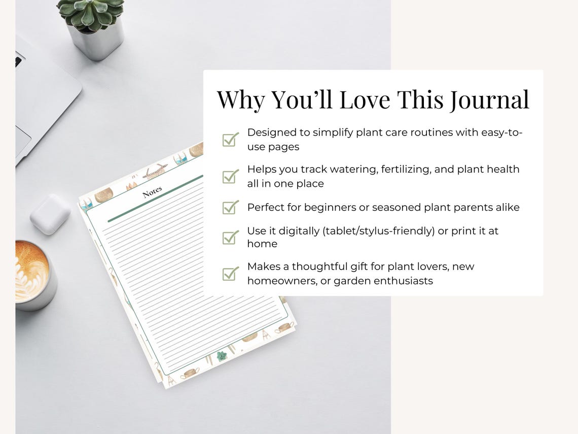Printable Plant Care Journal, Houseplant Tracker (PDF) - Etsy