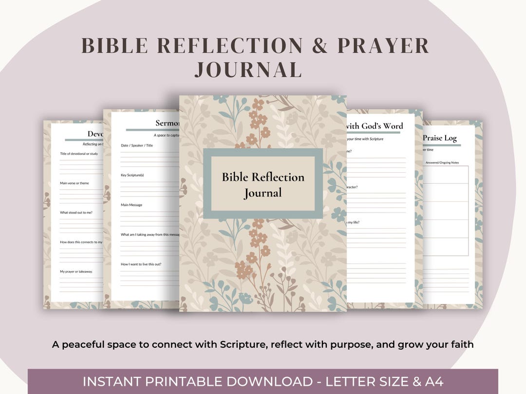 Bible Reflection Journal, Prayer Prompts (digital Download) - Etsy