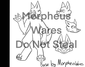 Wolf Canine Furry Art Base Ref Sheet - Etsy