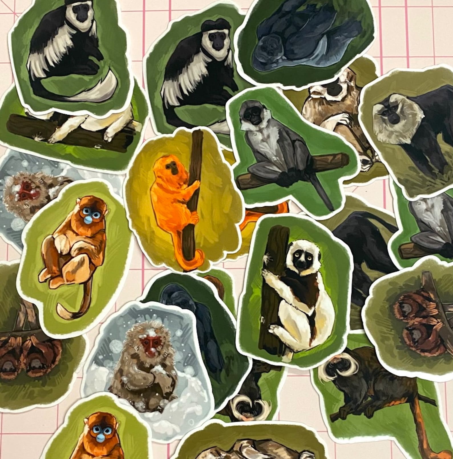 Primate Species Sticker / Vinyl Sticker / Laptop Sticker / Monkey ...