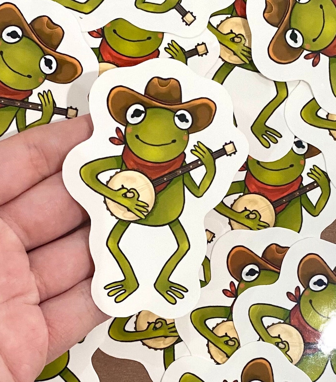 Cowboy Kermit Sticker / Vinyl Sticker / Laptop Sticker / Clowncore ...