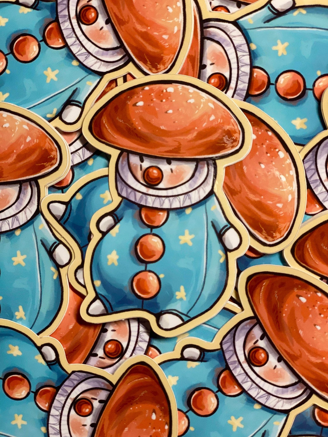 Mushroom Clown Sticker / Vinyl Sticker / Laptop Sticker / Clowncore ...