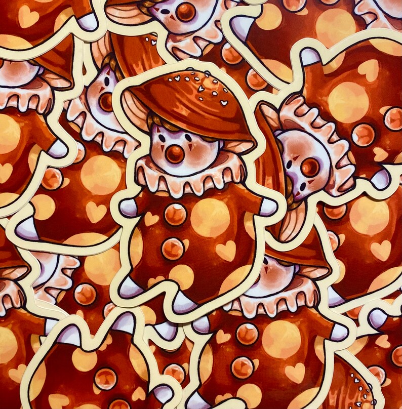 Lovely Mushroom Clown V2 / Vinyl Sticker / Laptop Sticker / - Etsy