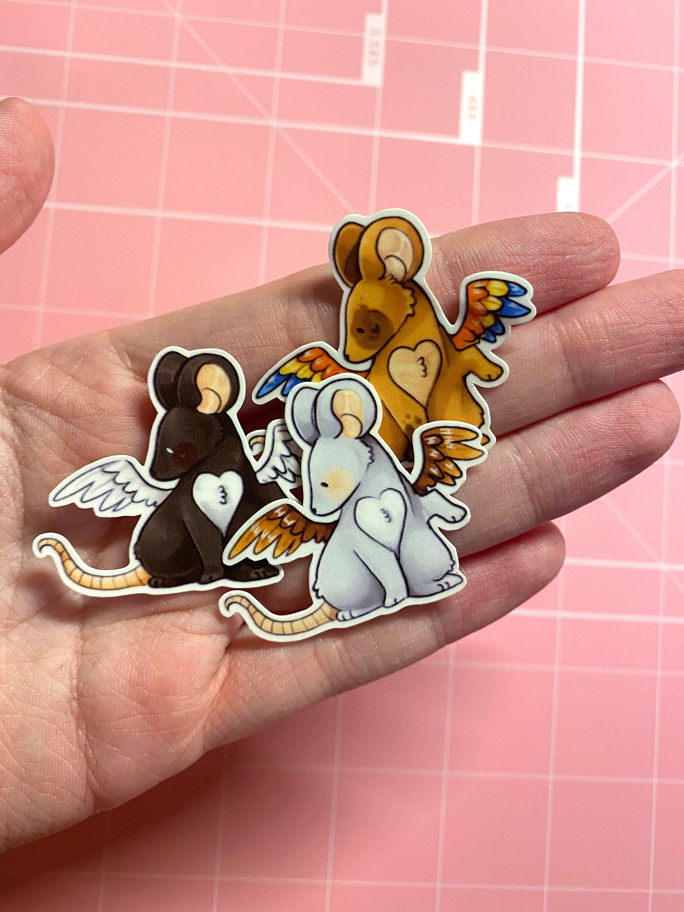 Mini Winged Rat Trio / Vinyl Sticker / Laptop Sticker / Mouse - Etsy