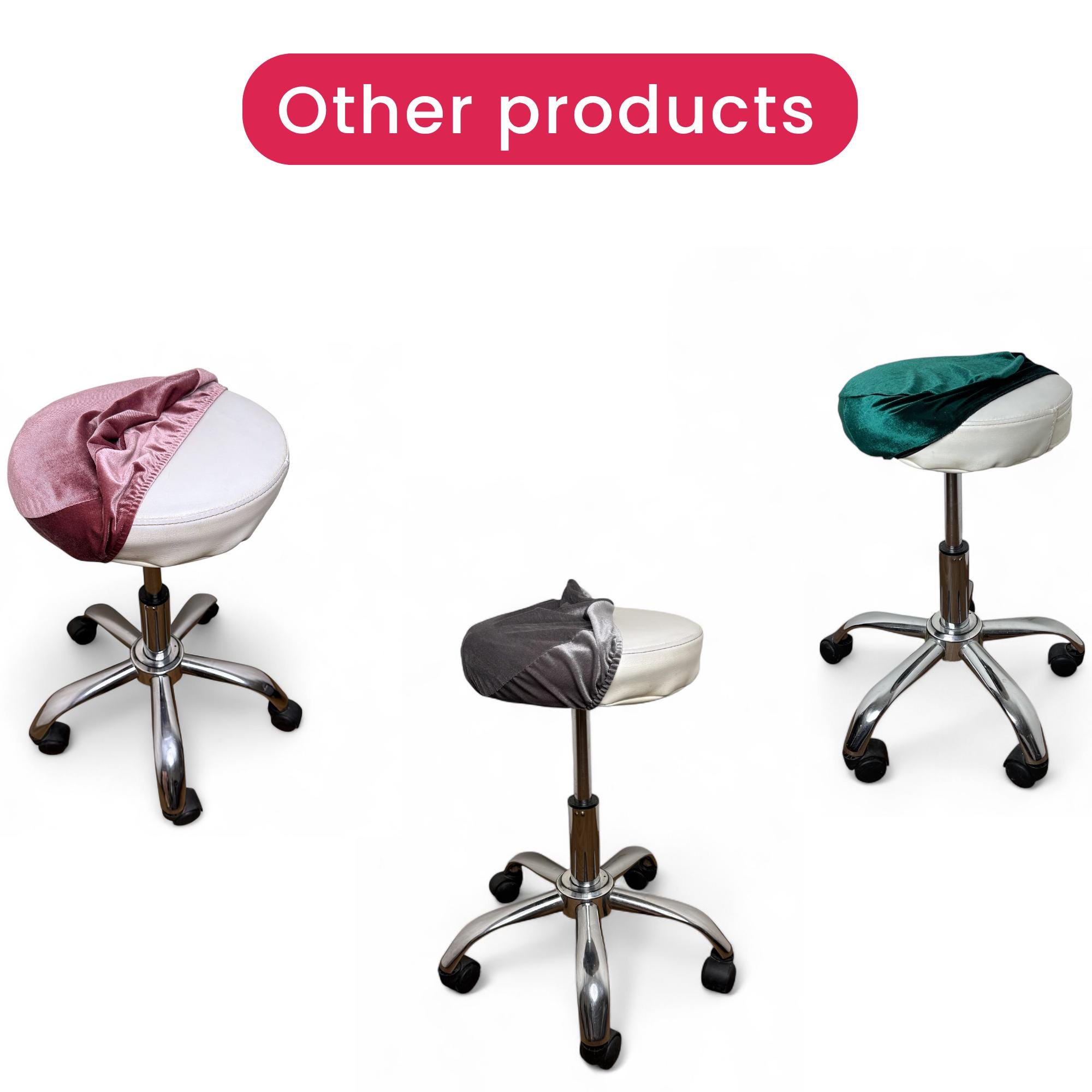 Chair Cover Round Chair Faux Leather Cover Kitchen Stool Cover Round ...