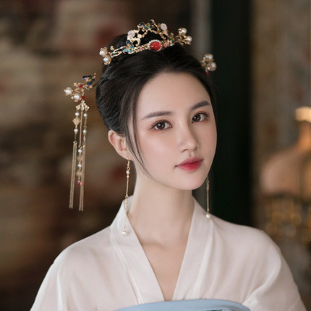 Ancient Chinese Hair Pin Set Hanfu Tassel Hairpins Hair - Etsy