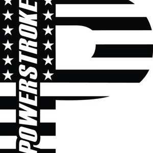 American Flag Vinyl Decal Powerstroke Diesel Truck Window - Etsy