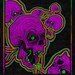 PRINT- Psycho-delic, Black Light, 80s, 90s, Skulls - Etsy