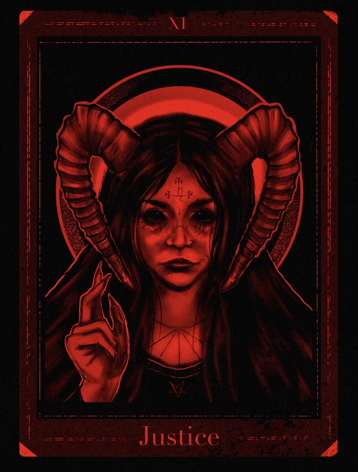 PRINT- Justice Tarot Card, Lilith - Etsy