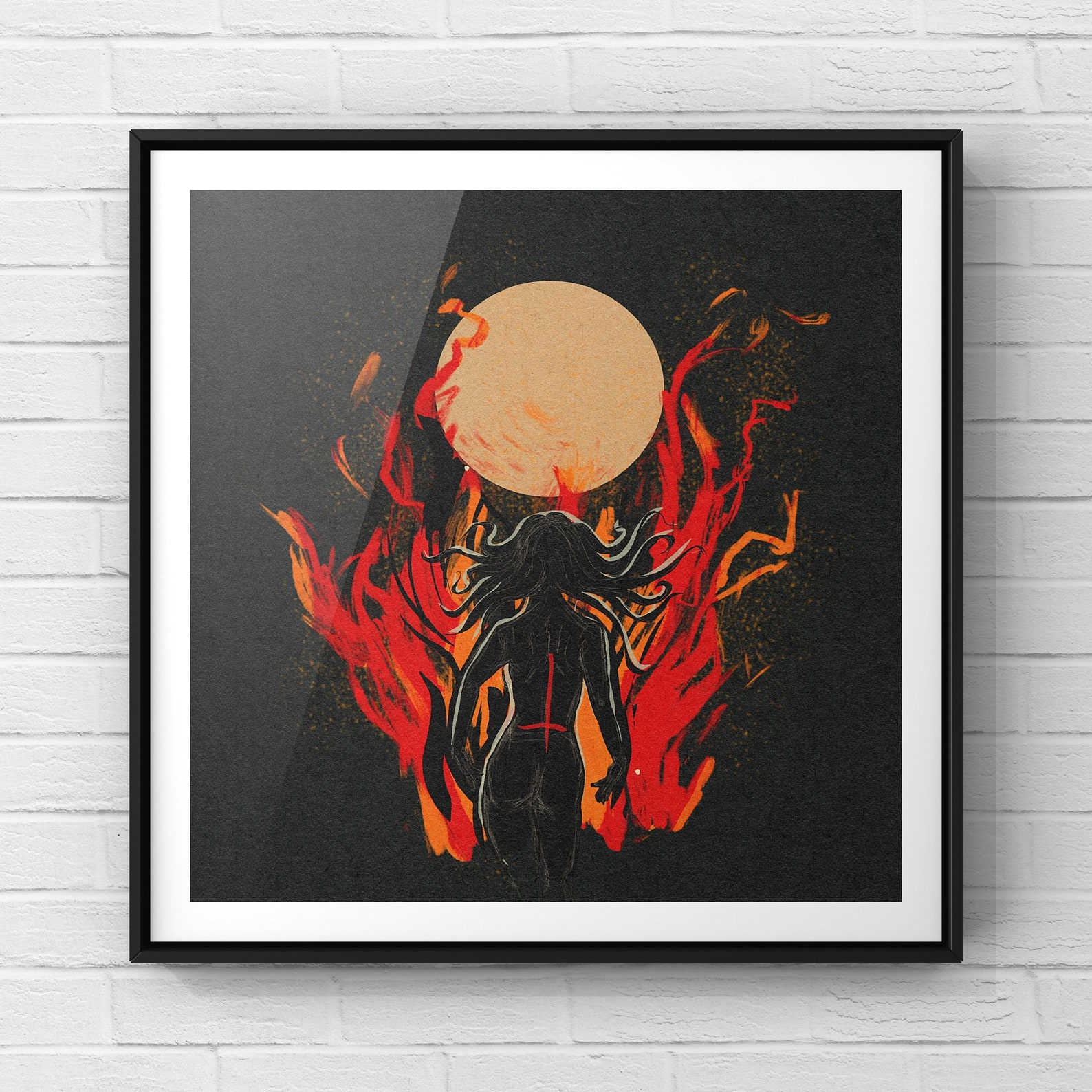 PRINT- Witch Art, Full Moon, Ritual - Etsy