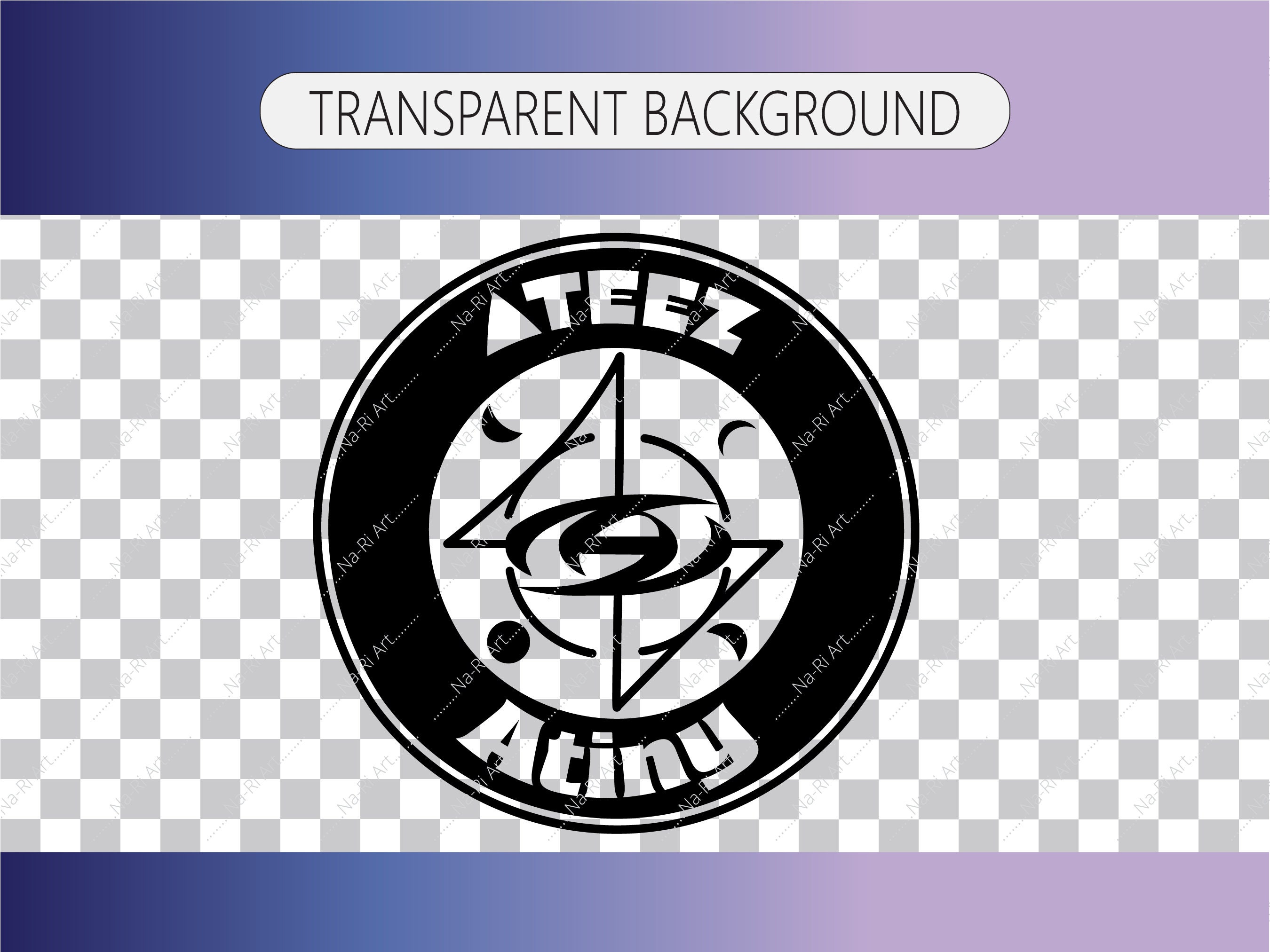 Ateez Atiny SVG PNG JPG Pdf Halazia Sticker Logo Decal - Etsy